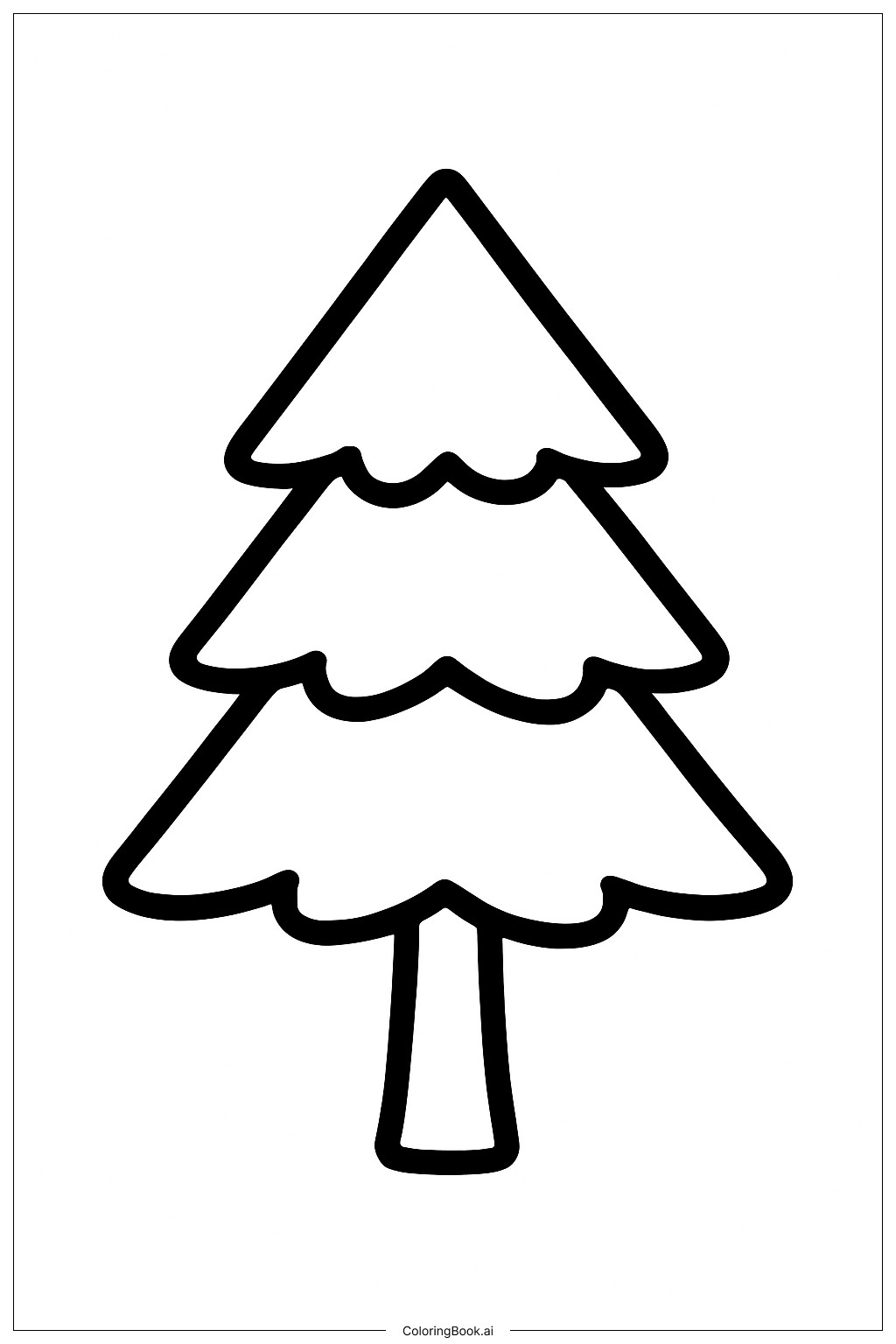 Nature Pine Tree Coloring Page (Free PDF&PNG Printable)
