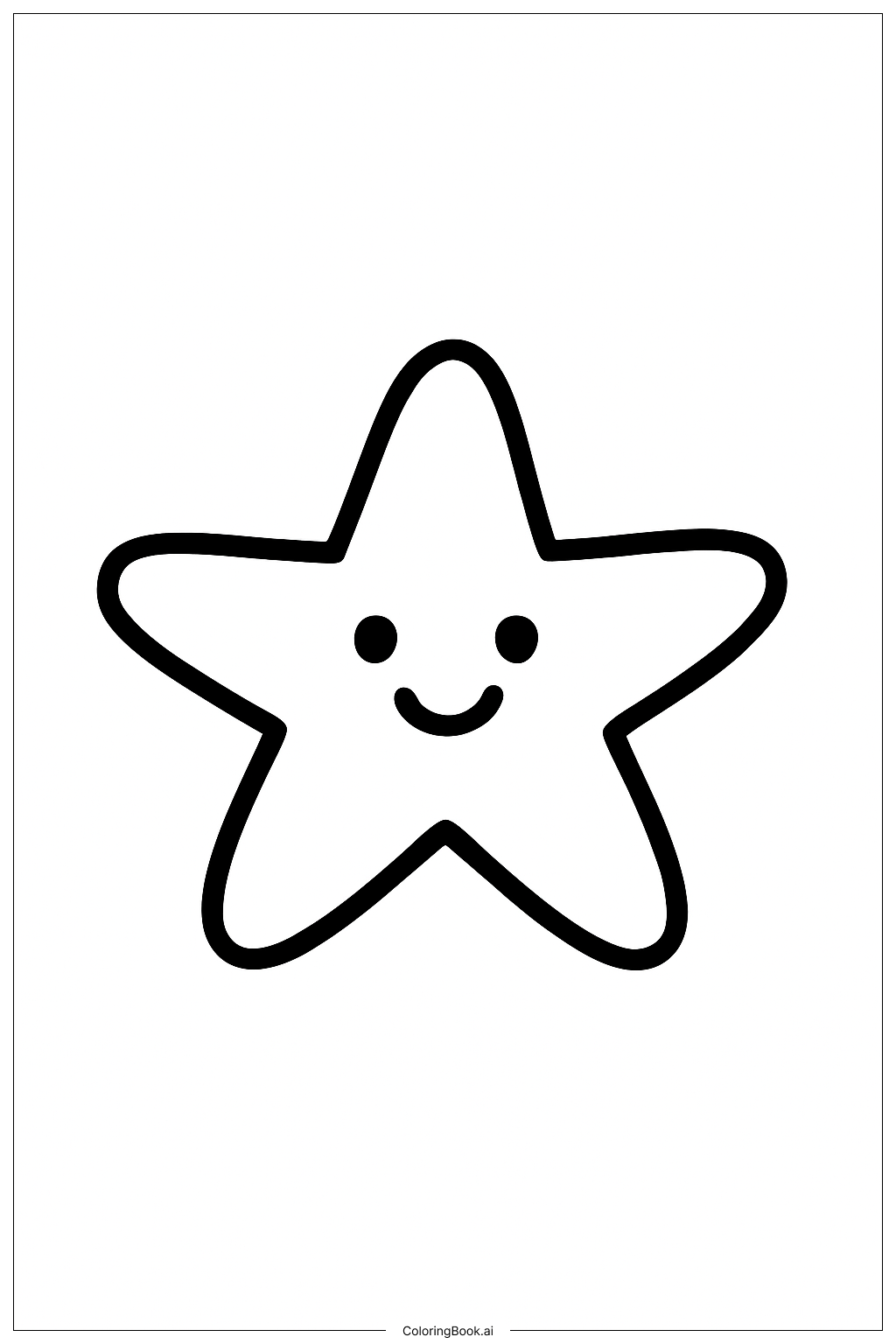 Ocean Animals Baby Star Coloring Page (Free PDF&PNG Printable)