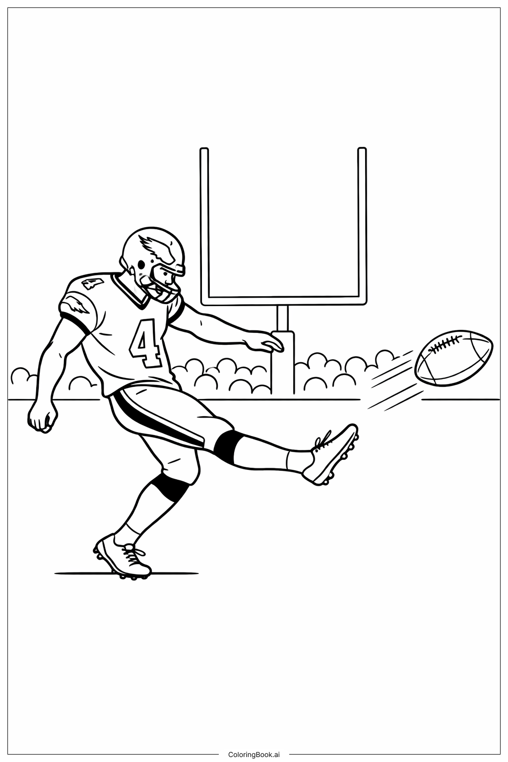 Philadelphia Eagles Kickoff Moment Coloring Page (Free PDF&PNG Printable)