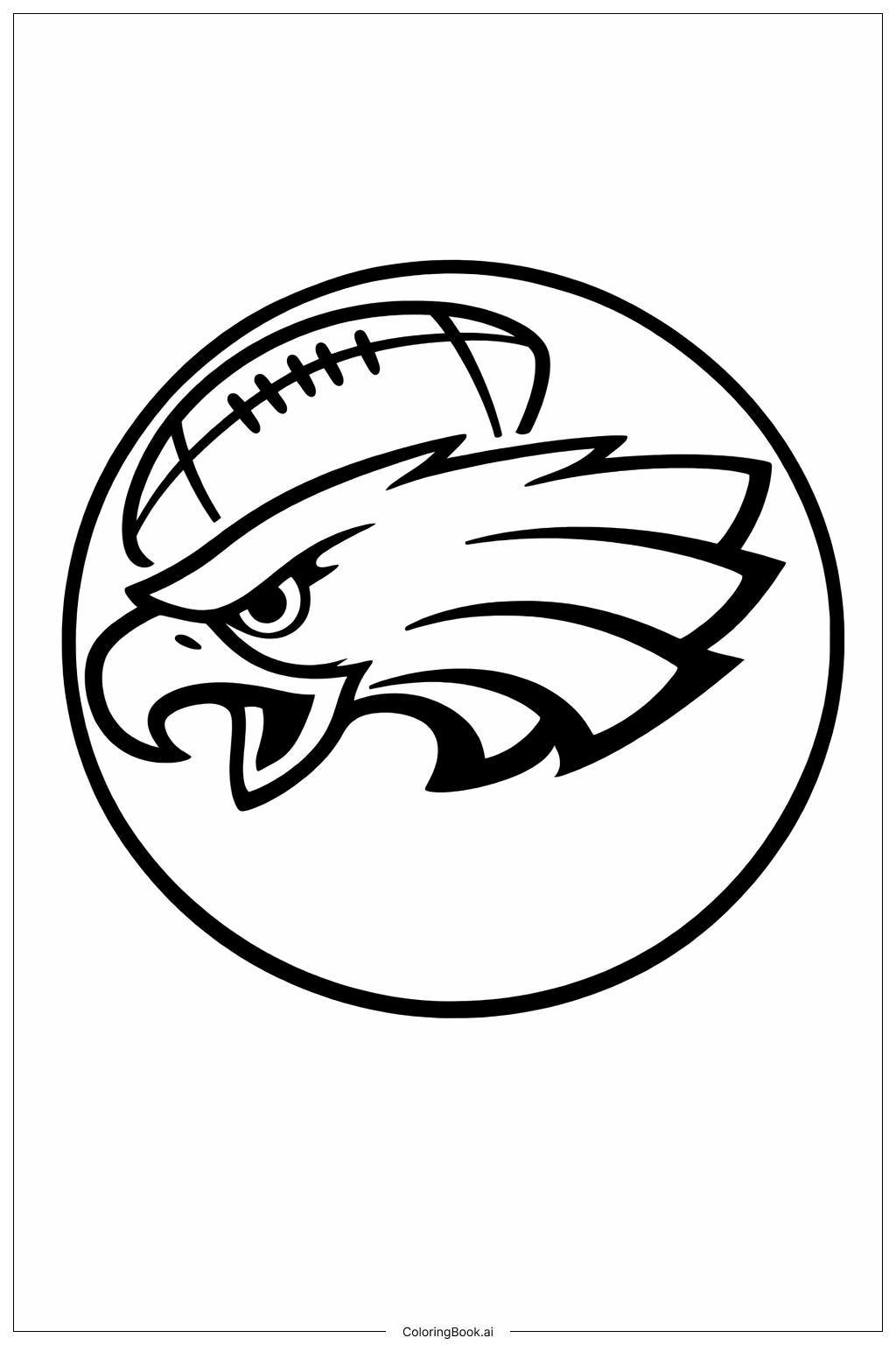Philadelphia Eagles Soccer Style Ball Coloring Page (Free PDF&PNG ...
