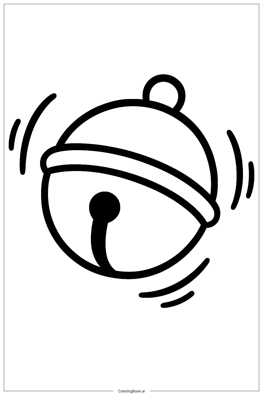 Polar Express Ringing Bell Coloring Page (Free PDF&PNG Printable)