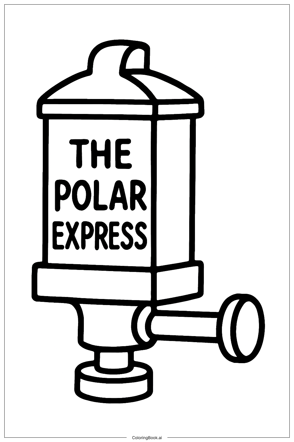 Polar Express Pfeife Ausmalbild (Kostenloses PDF & PNG zum Ausdrucken)