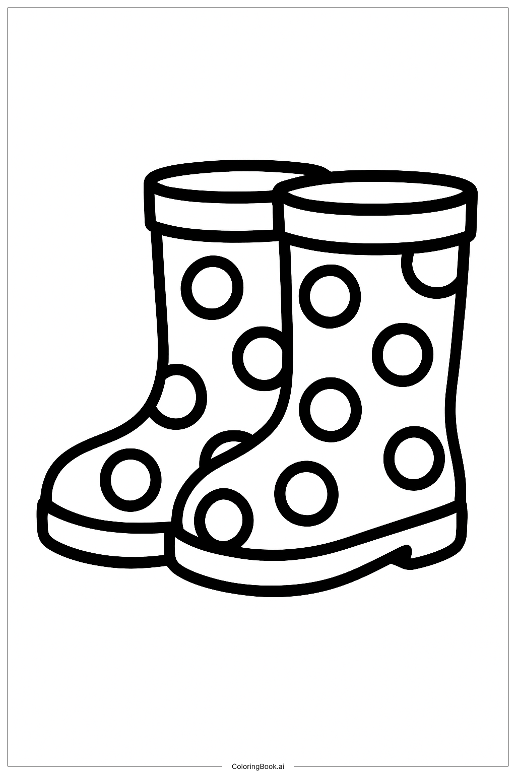Rain Boots Fall Coloring Page (Free PDF&PNG Printable)