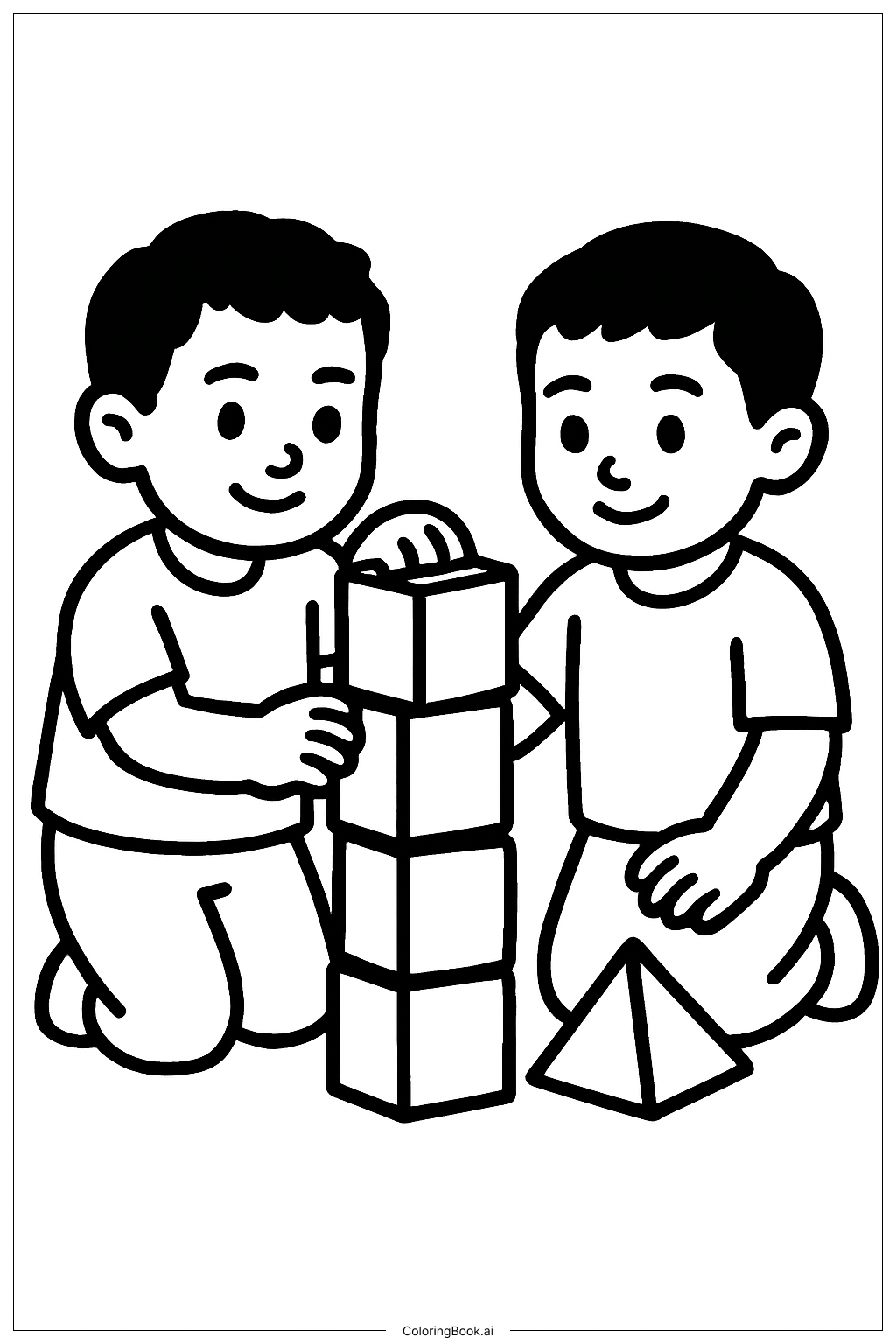 Saja Boys With Cupcake Coloring Page (Free PDF&PNG Printable)