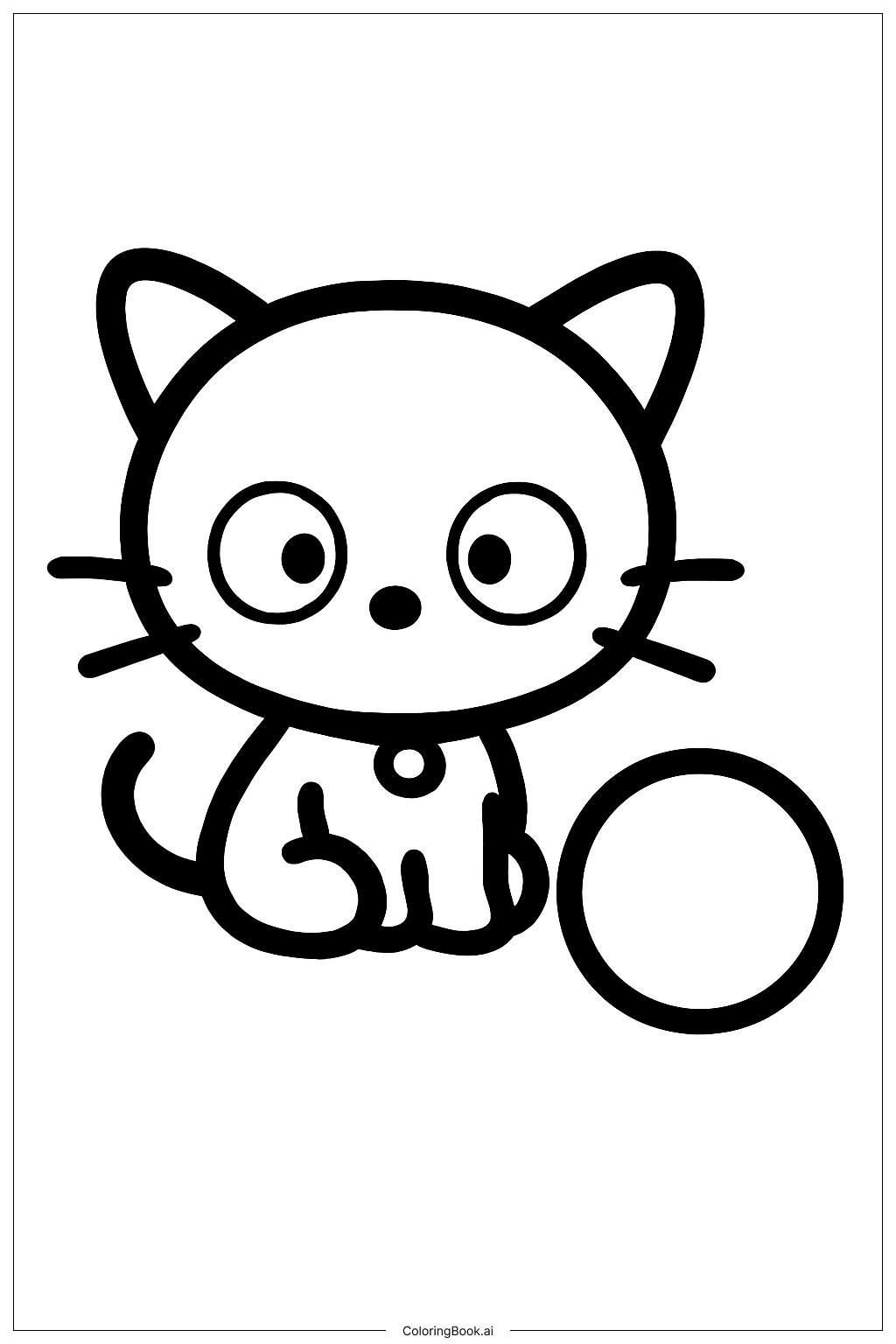 Sanrio Chococat 球球 填色頁（免費 PDF&PNG 可列印）