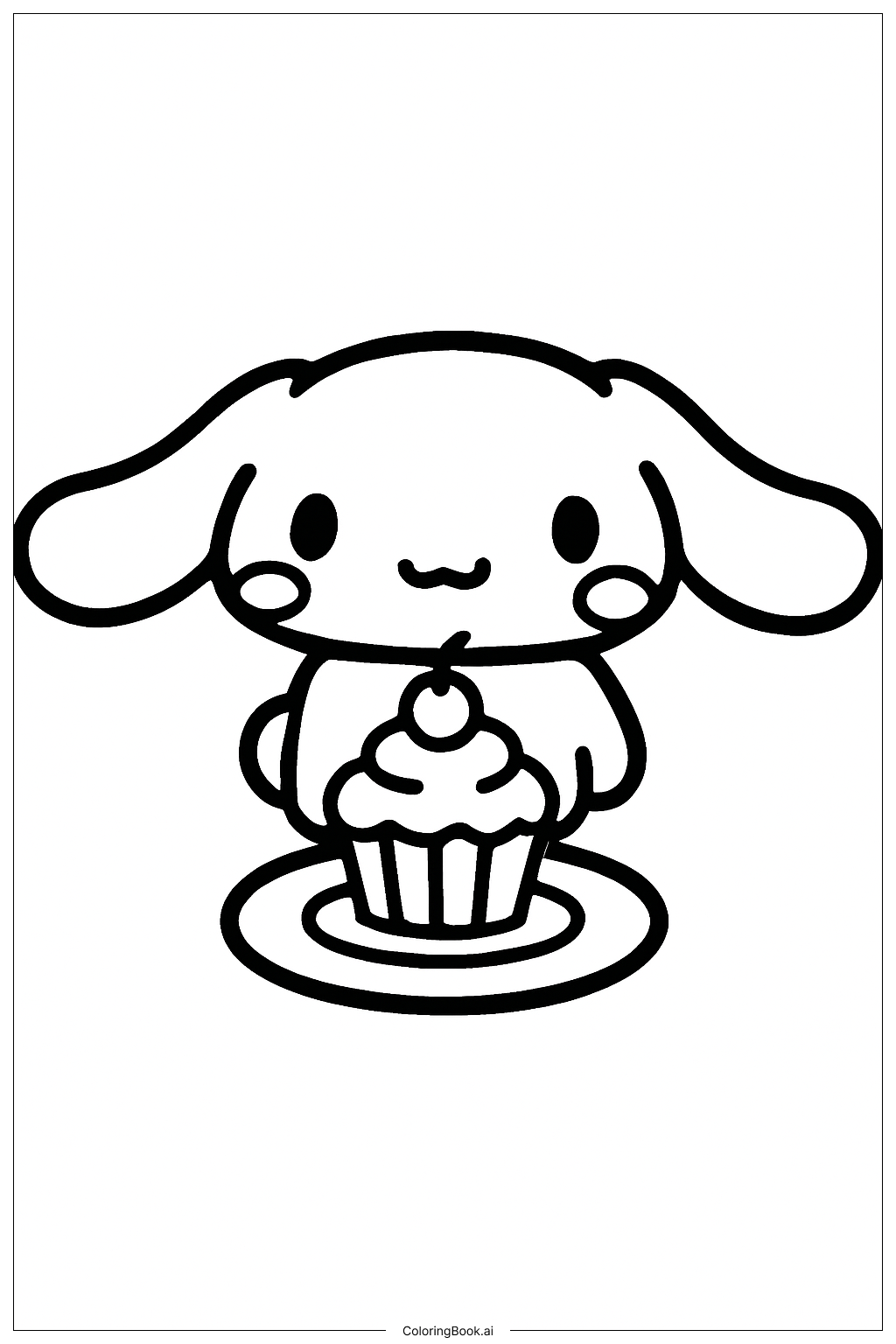 Página para colorear Sanrio Cinnamoroll Cupcake (Descarga gratuita en ...
