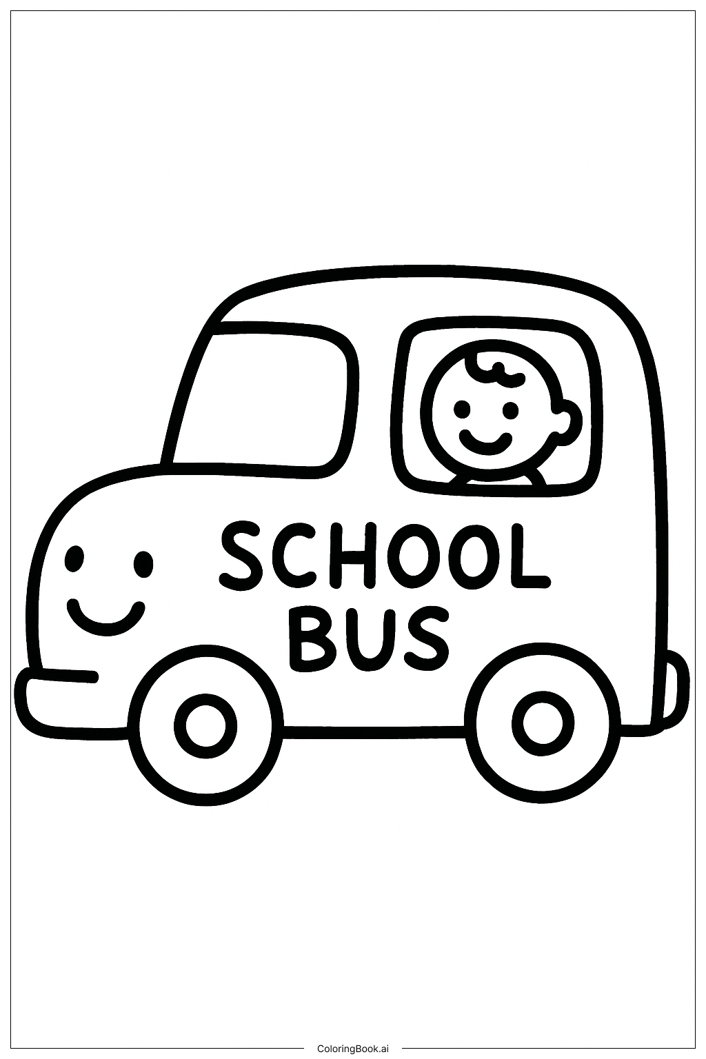 School Drop Car Coloring Page (Free PDF&PNG Printable)