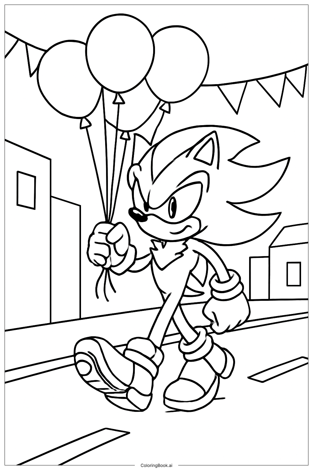 Shadow Balloon Parade Coloring Page (Free PDF&PNG Printable)