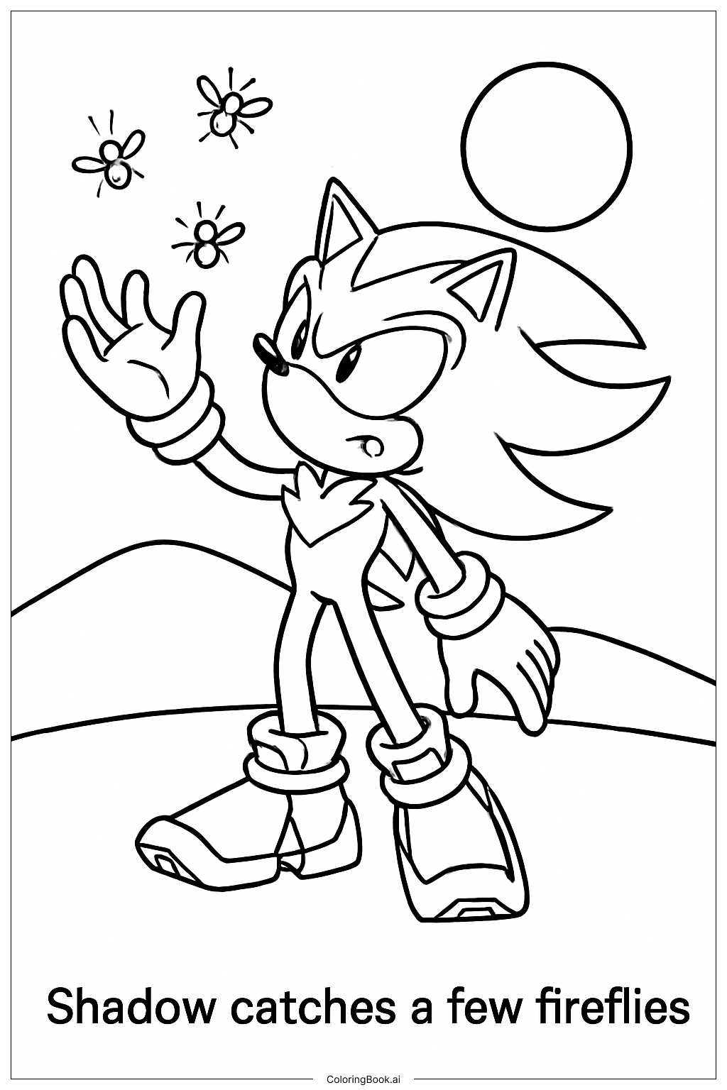 Shadow Firefly Nacht Ausmalbild (Kostenloses PDF & PNG zum Ausdrucken)