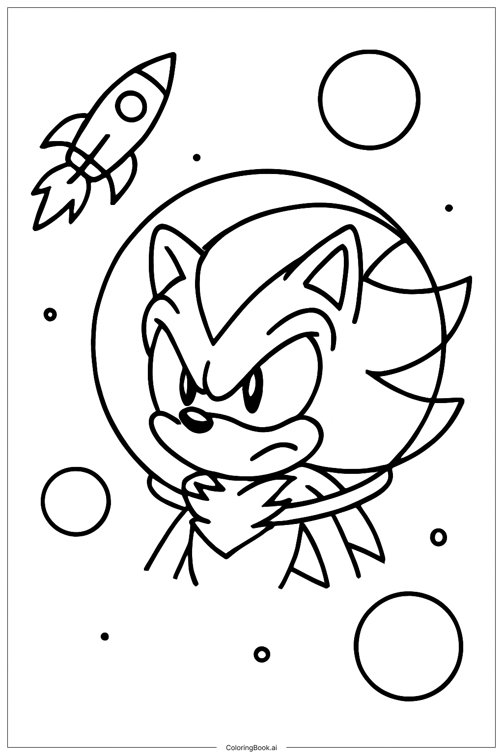 Shadow Space Adventure Coloring Page (Free PDF&PNG Printable)