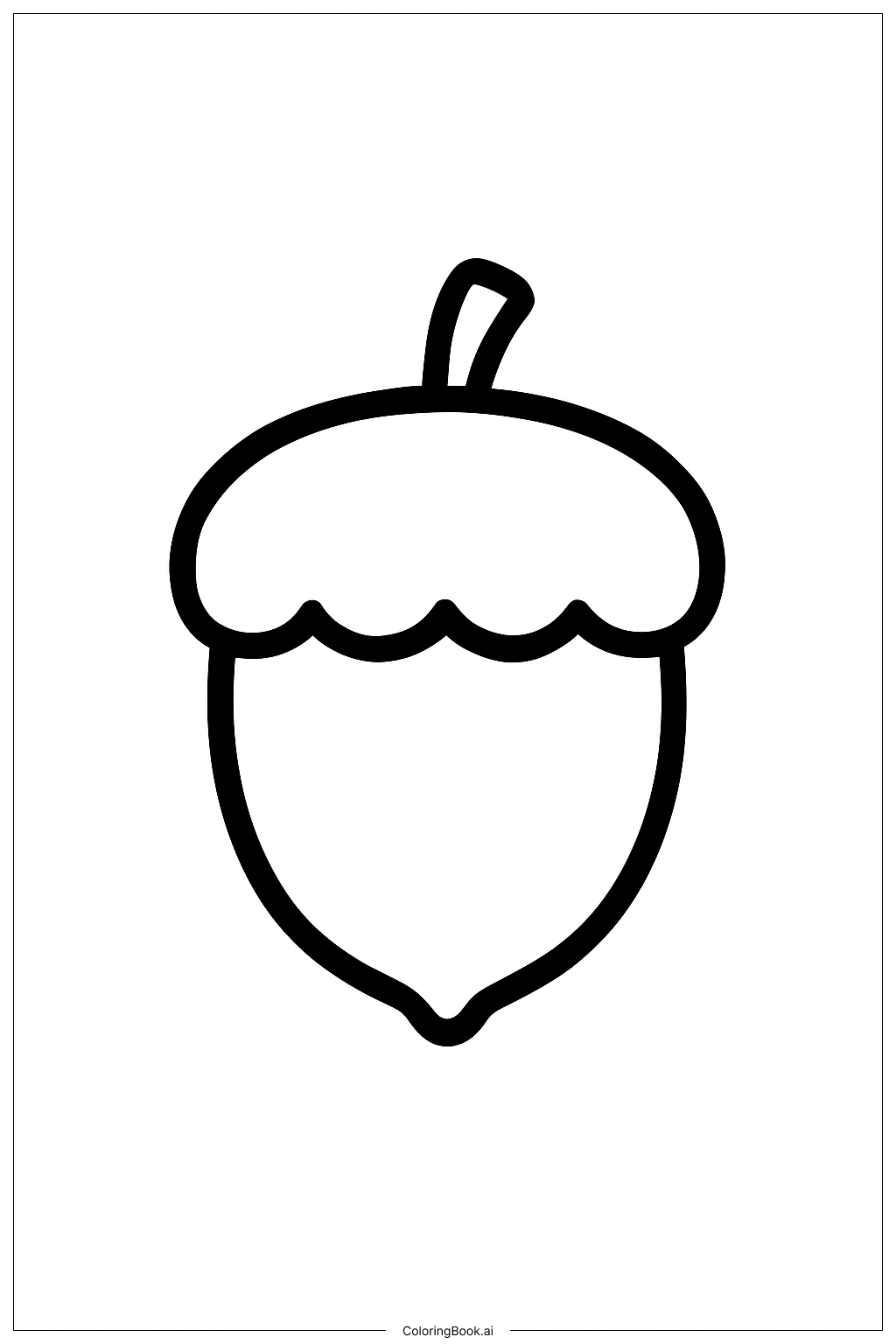 Page de coloriage Gland Unique d'Automne (PDF & PNG imprimables ...