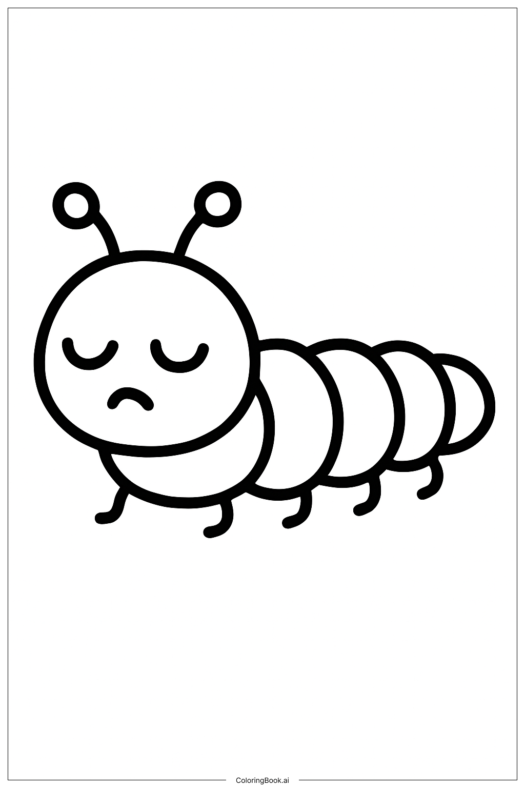 Smiling Lady Bug Coloring Page (Free PDF&PNG Printable)