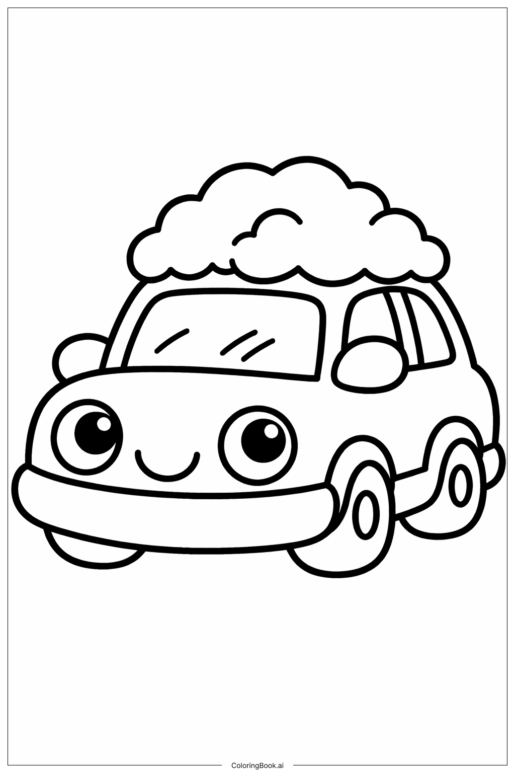 Schnee-Spaß Auto Ausmalbild (Kostenloses PDF & PNG zum Ausdrucken)