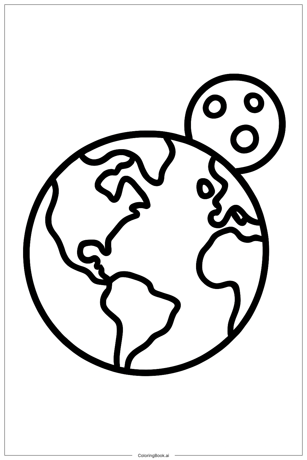 Solar System Single Big Sun Coloring Page (Free PDF&PNG Printable)