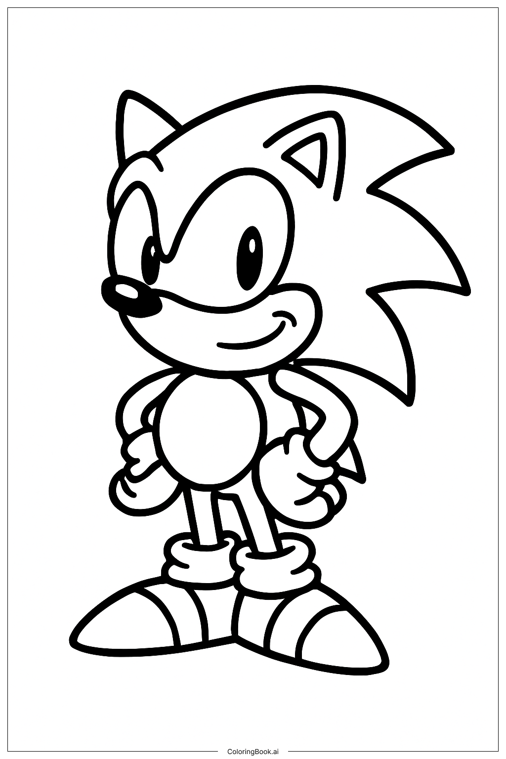Sonic The Hedgehog Lächeln Ausmalbild (Kostenloses PDF & PNG zum ...