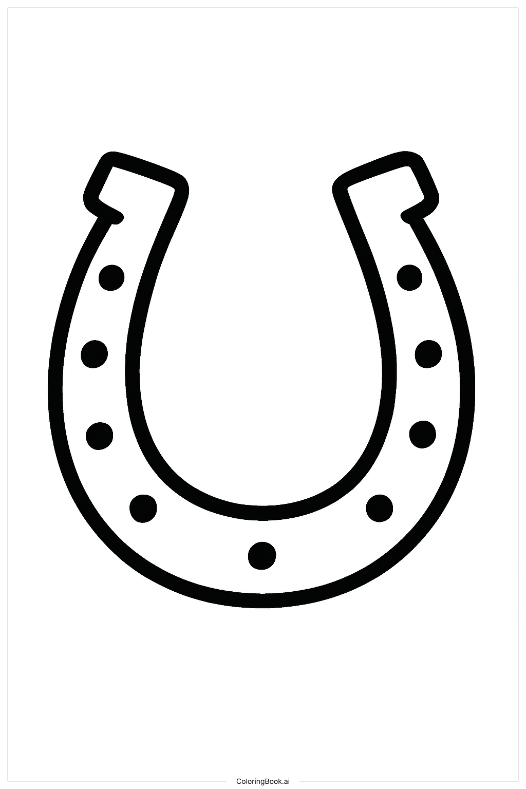 Page de coloriage Fer à cheval porte-bonheur de la Saint-Patrick (PDF ...