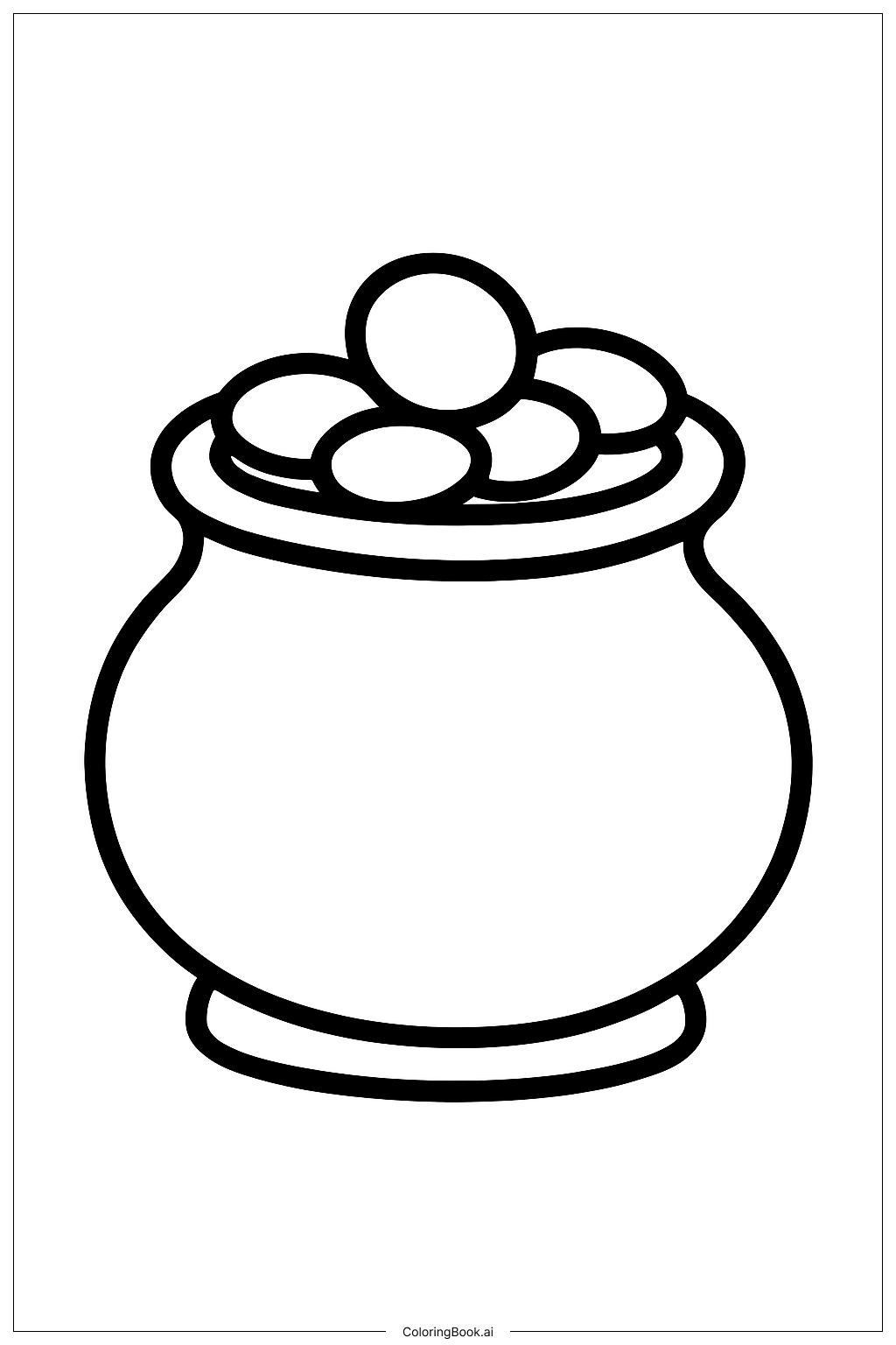 Page de coloriage POT D'OR DE LA SAINT-PATRICK (PDF & PNG imprimables ...