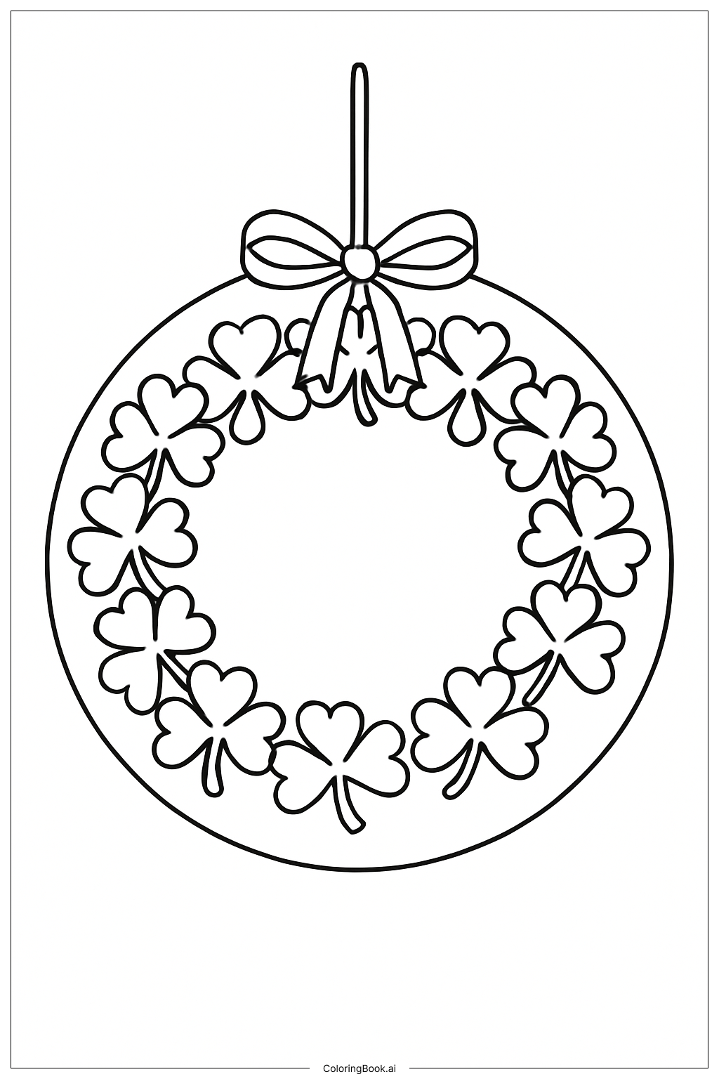 Trang Tô Màu Vòng hoa cỏ ba lá ngày Thánh Patrick (Có thể In Miễn Phí ...