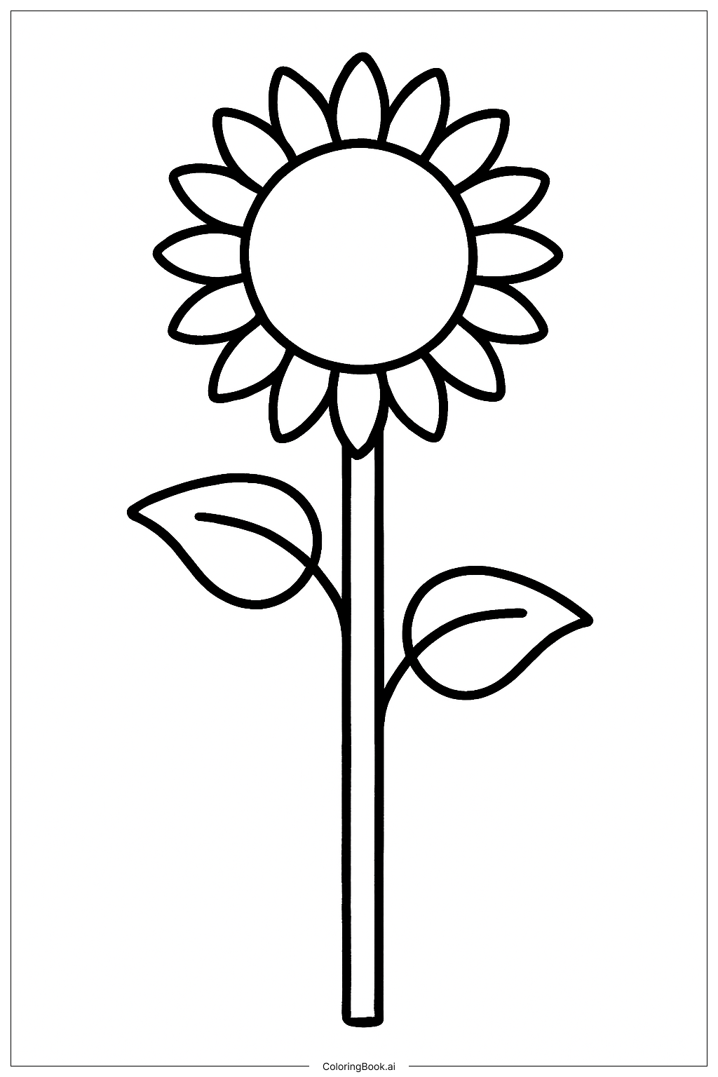 Round Leaf Plant Coloring Page (Free PDF&PNG Printable)